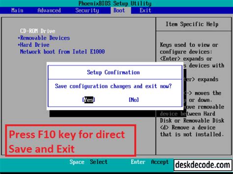 Changing The Boot Sequence Order Priority In BIOS DESKDECODE