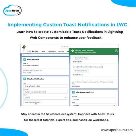 toast notifications in lightning web components lwc … apex hours