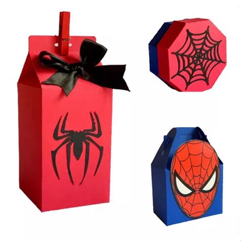 Cajas Temáticas De Spiderman Para Mesa De Dulces Mercadolibre