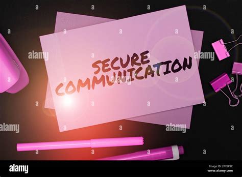 Text Caption Presenting Secure Communication Business Concept Preventing Unauthorized