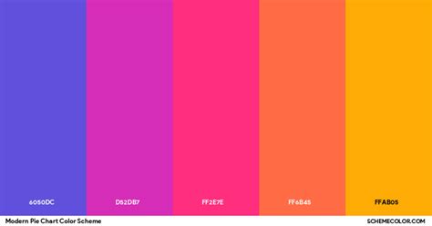 Modern Pie Chart Color Scheme Palettes SchemeColor Com