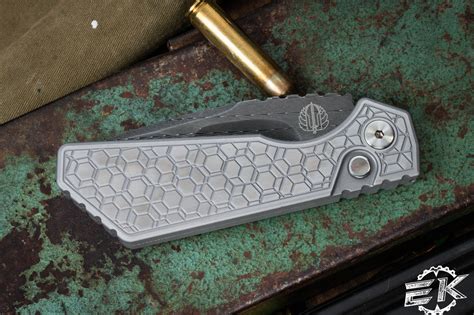 Protech Strider Custom Prototype Pt Automatic Folding Knife Gridlock Stainless Steel 3 Hand
