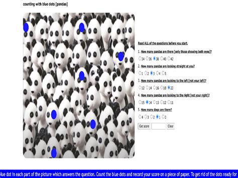 Counting With Blue Dots Pandas Teaching Resources