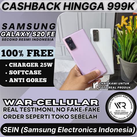 Jual SAMSUNG GALAXY S20 FE 8 256GB 8 128GB SECOND RESMI SEIN Samsung Electronics Indonesia