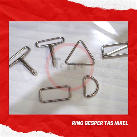 Jual Per Pak Ring Jalan Ring Gesper Tas Rol Nikel Ring D Ring Segitiga Cantolan Persegi