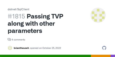 Passing Tvp Along With Other Parameters · Issue 1815 · Dotnetsqlclient · Github