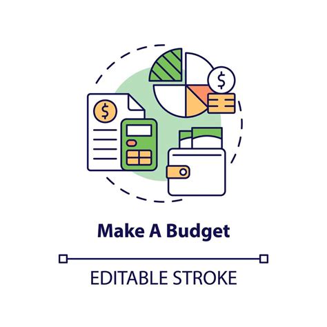 Make Budget Concept Icon Planning Expenditures Protecting Money