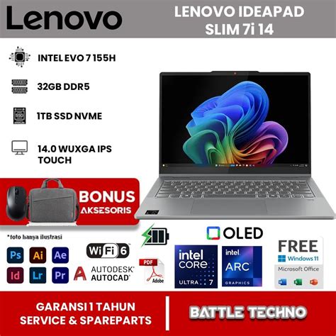 Jual Laptop Lenovo Ideapad Slim I Intel Ultra H Ram Gb Tb Ssd Wuxga Oled