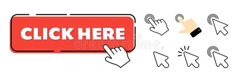 Hand Pointer Icon Finger Click Pointer Click Cursor Arrow Icon