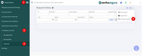 How To Create A Schedule Report For Templates Control Of Request PAM Core Segura Community