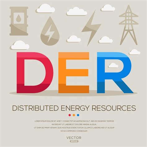 Distributed Energy Resources Ders Icons Royalty Free Images Stock