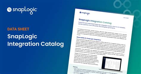 Snaplogic Integration Catalog Data Sheet