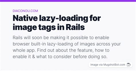 Native Lazy Loading For Image Tags In Rails Stephen Ierodiaconou