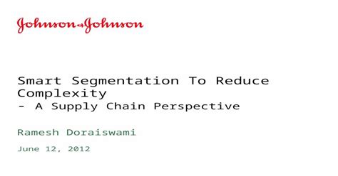 Ppt Smart Segmentation To Reduce Complexity A Supply Chain