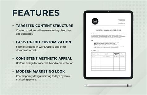 Marketing Annual Audit Schedule Template In Word PDF Google Docs Download Template Net