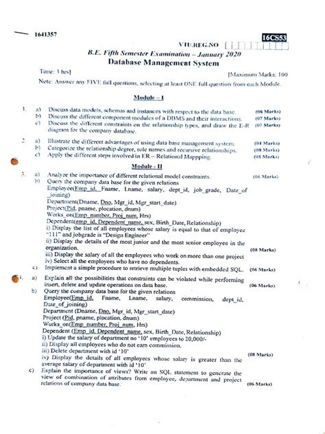 dbms previous yr qp pdf databases relational database