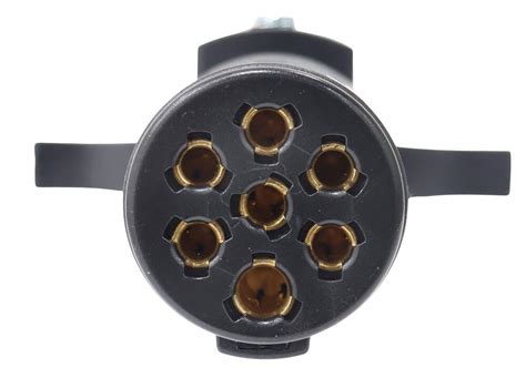 Pollak 7 Pole Round Pin Trailer Wiring Connector Nylon Pollak Trailer Wiring Pk34kr