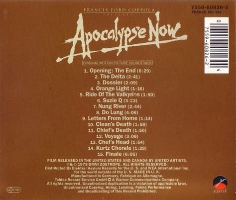 Apocalypse Now Soundtrack America Dvd