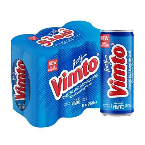 VIMTO CAN BLUE RASPBERRY 250MLX6