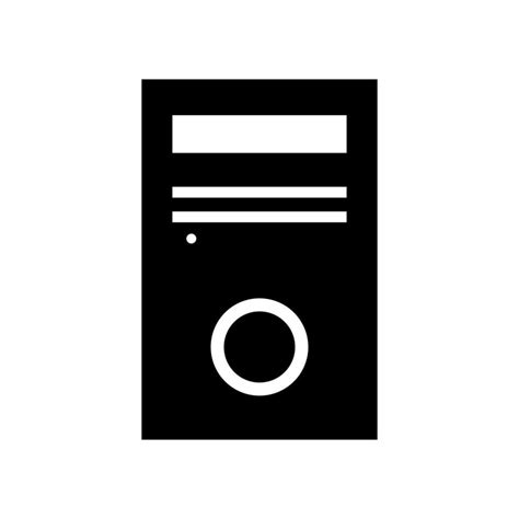 Computer Case Icon On White Background Vector Art At Vecteezy