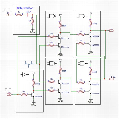 D Type Flip Flop From Discreet Components Hackaday Io