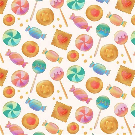Hand Painted Candy Pastel Color Pattern