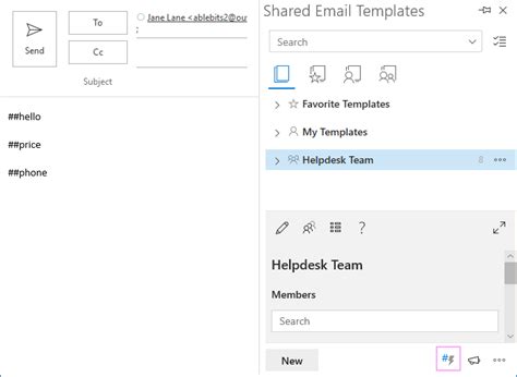 How To Create And Use Template Shortcuts In Shared Email Templates For Outlook