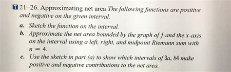 solved t 21 26 approximating net area the following