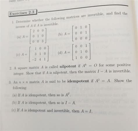Solved Exercises 23 1 Determine Whether The Following