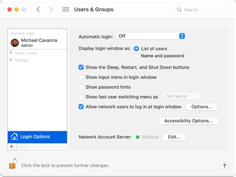 Allow Network Users To Log In To Your Mac Apple Support