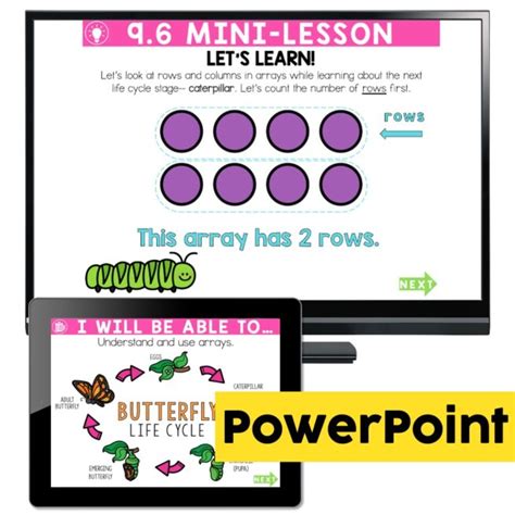 Lucky To Learn Math Lesson 96 Arrays Teaching Slides Powerpoint Lucky Little Learners