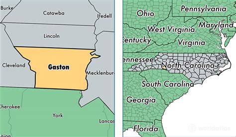 City Roll Down Maps Gaston County Nc Wall Map
