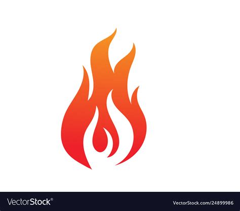 Fire Flame Design Royalty Free Vector Image Vectorstock
