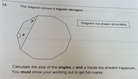 Solved The Diagram Shows A Regular Decagon Diagram Not Drawn Accurately Calculate The Size Of
