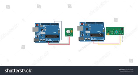 Rf Module Arduino Interfacing Top View Stock Vector Royalty Free Shutterstock