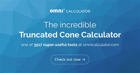 Truncated Cone Calculator