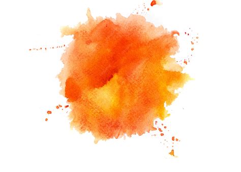 Premium Photo Orange Watercolor