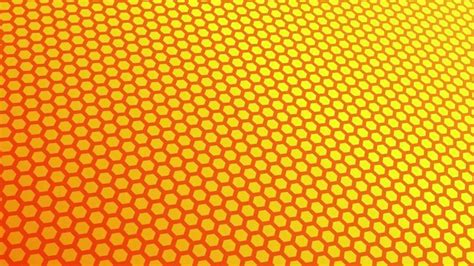 Animated Abstract Pattern With Geometric Elements In Yellow Orange Tones Gradient Background