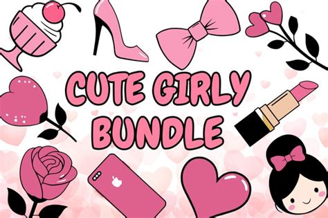 Pink Girly Clipart Graphic By Prismapop · Creative Fabrica