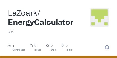GitHub LaZoark EnergyCalculator 6 2