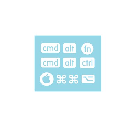 Small White Stickers For Function And Modifier Keys For Keyboards