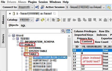 SQuirreL SQL Client How To Expand And Select The Table Node On Startup