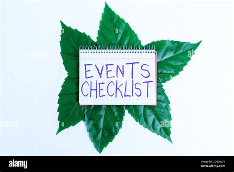 Text Caption Presenting Events Checklist Business Showcase Invaluable