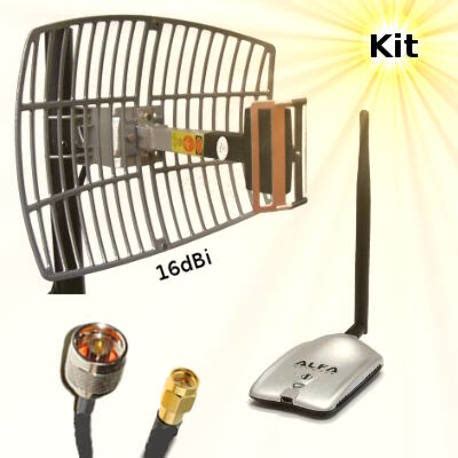 Alfa AWUS H WLAN USB Adapter WiFi Antenna DBi Grid M Wifibooster Eu