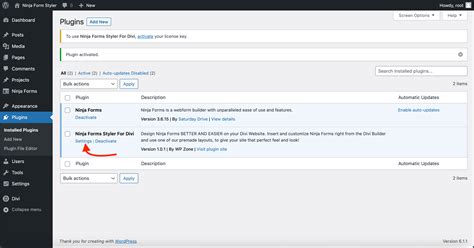 ninja forms styler module for divi plugin documentation wp zone