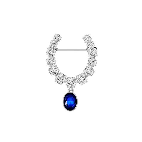 Victoria Hyde Brosche Josephine Damen Brosche Silber Und Blau Kein Set 1 Tlg