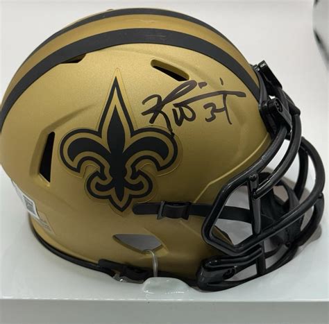 Williams Ricky Autographed New Orleans Saints Rave Mini Helmet Mail
