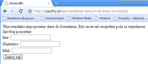 Wprowadzanie Danych Do Bazy Mysql Skrypty Php Mysql