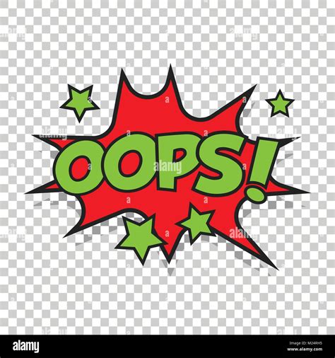 Oops comic sound effects. Sound bubble speech with word and comic cartoon expression sounds ...