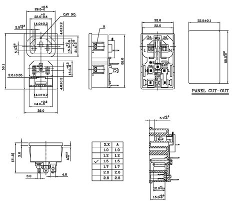 IEC AC Power Inlet Connector C13 And C14 AC Socket 1 5 Card Slots Plug With Fuse 3 Pin Double